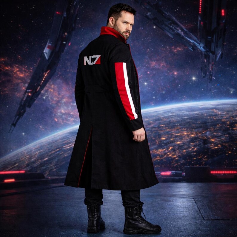 N7 Inspired Trench Coat, Gamer Cosplay Outfit - Etsy