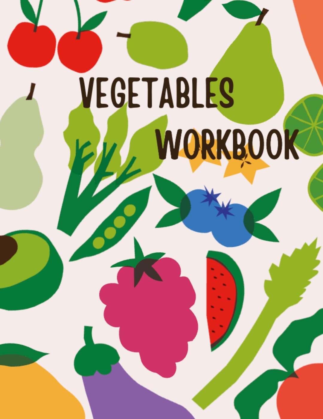 Veggie Fun Workbook: Learn, Trace & Color With Vegetables! - Etsy