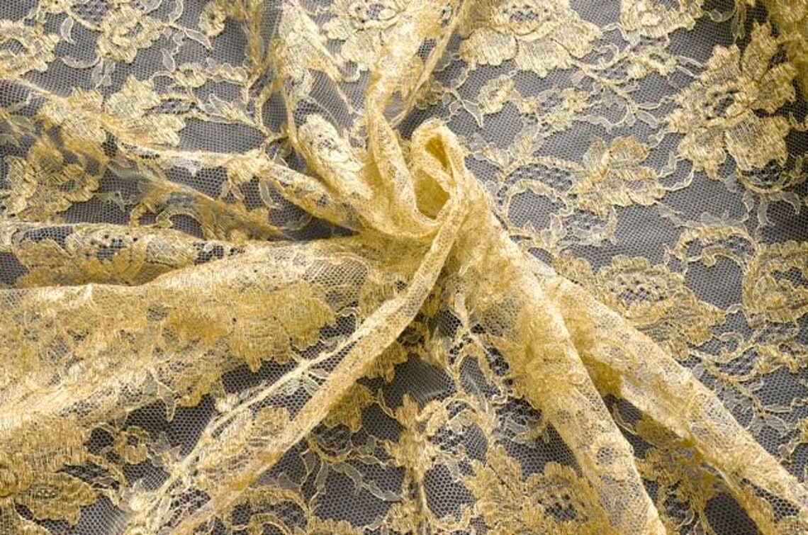 Metalic Gold Lace Fabric Gold Fabric Renaissance Style Gold - Etsy