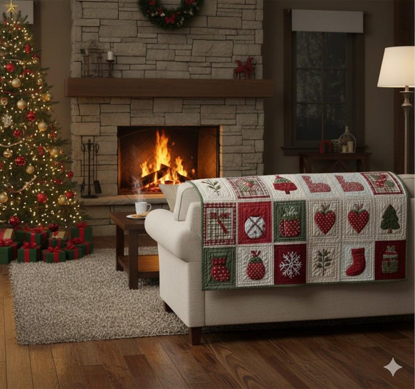 Christmas Flannel Blanket: Festive Snowflakes & Tree Throw - Etsy