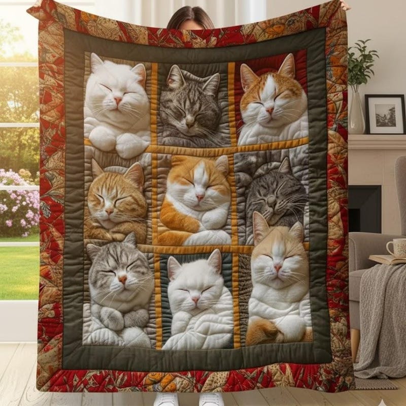 Quilted Throws Cat Theme - Etsy