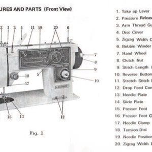 Sewing Machine Manual for Dressmaker 2402 Complete Instructions ...