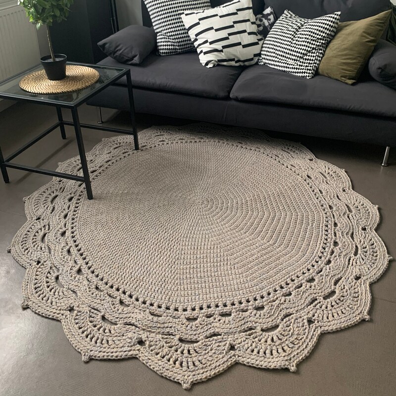 Crochet Doily Rug - Etsy