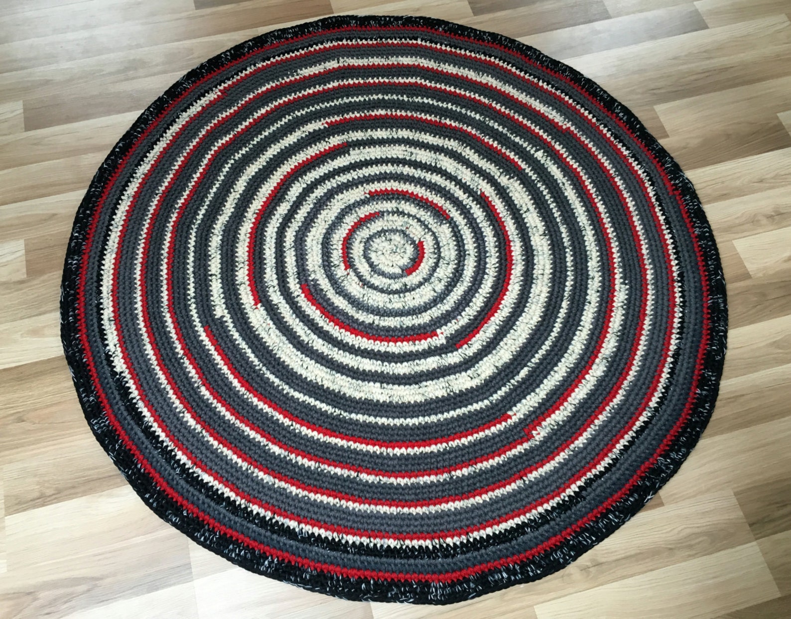 Round Area Rug 54'' in Diameter Hand Crochet Ready - Etsy