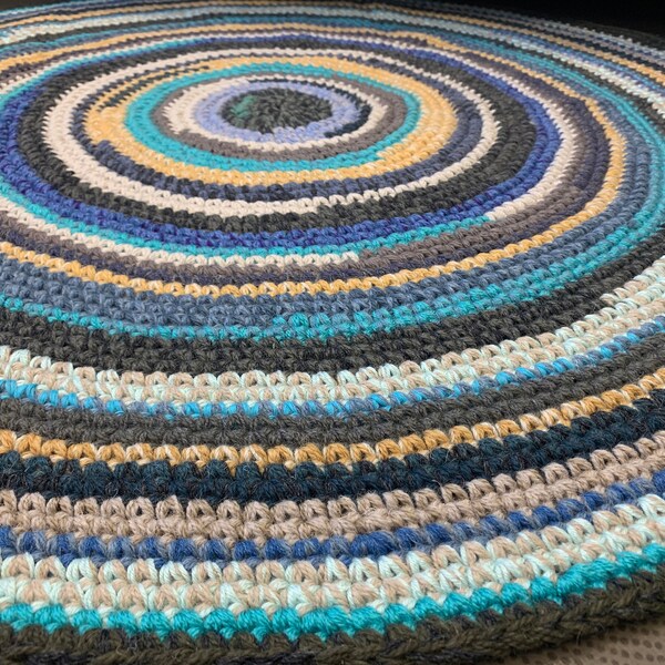 Hand Crocheted Rug - Etsy