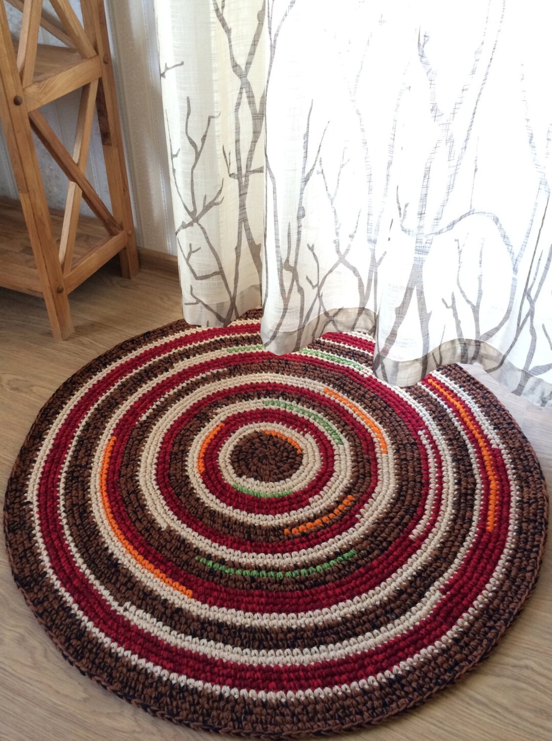 Cute Hand Crochet Rug, Measures 34 Inches in Diameter, Ready to Ship - Etsy