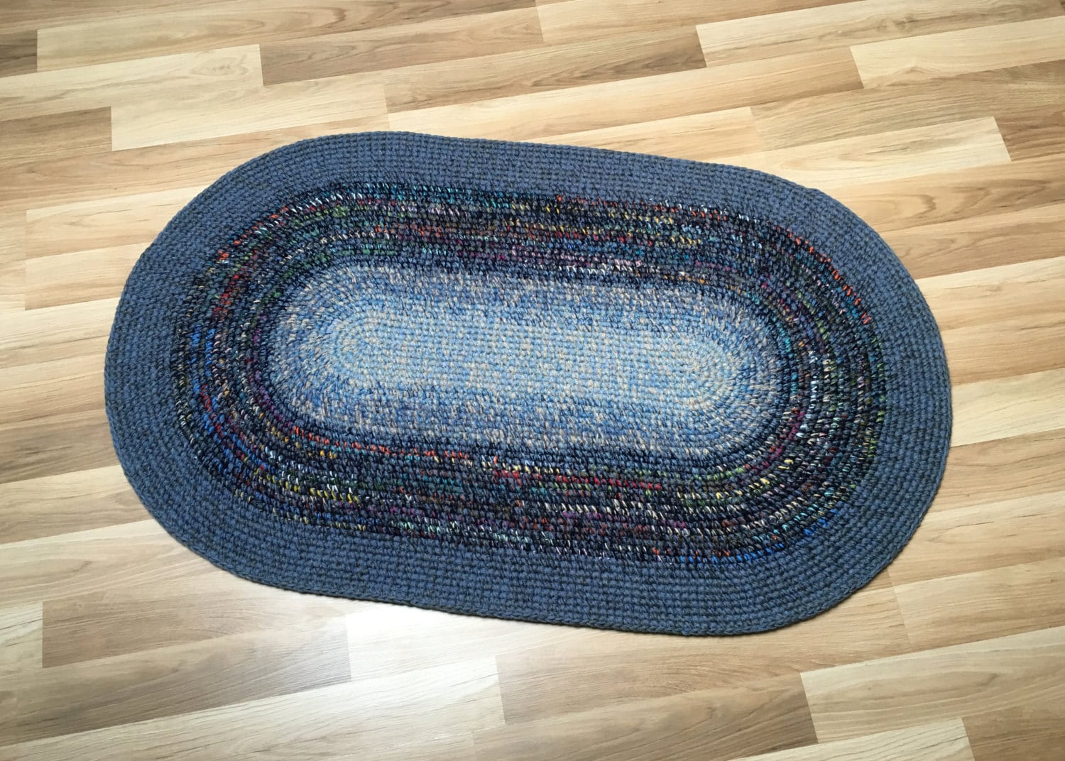 Lovely Hand Crochet Oval Rug Measures 53'' by - Etsy