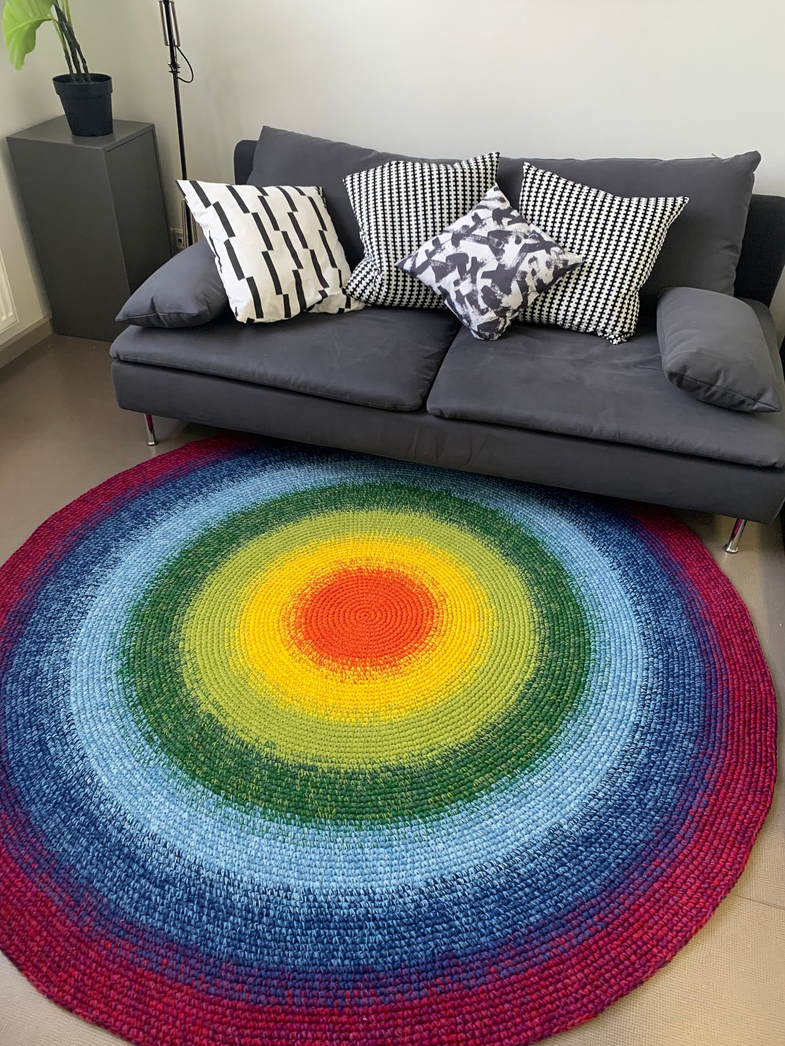Beautiful Rainbow Rug MADE TO ORDER 60 to 80 Inches in - Etsy