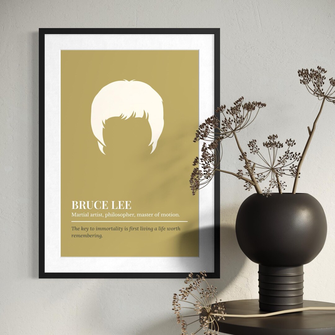 bruce-lee-minimalist-print-modern-scandinavian-wall-art-neutral