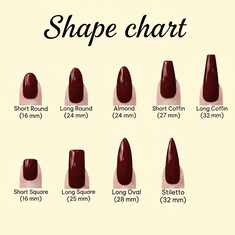 Press on Nails | Burgundy Floral Nails | 3D Flower Nail Art | Gold Foil ...