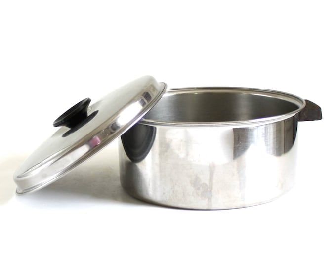 Flint Ware Cookware: Dutch Oven 4 1/2 Quart With Lid Ekco USA Stainless ...