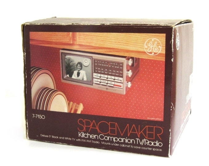 GE Spacemaker TV Radio Kitchen Companion 7-7150 Under Counter Cupboard ...