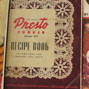 Mirro Pressure Cooker, Presto, Recipe Book / Instruction Manual ...