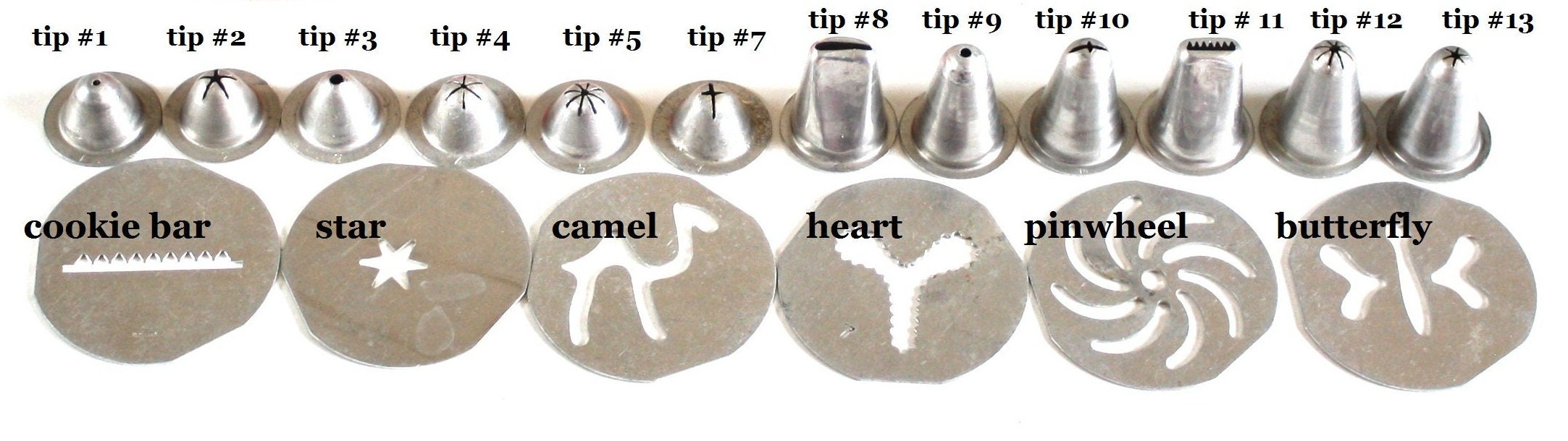 Mirro Cookie Press, Icing Decorator Replacement Parts - Disks, Rings ...