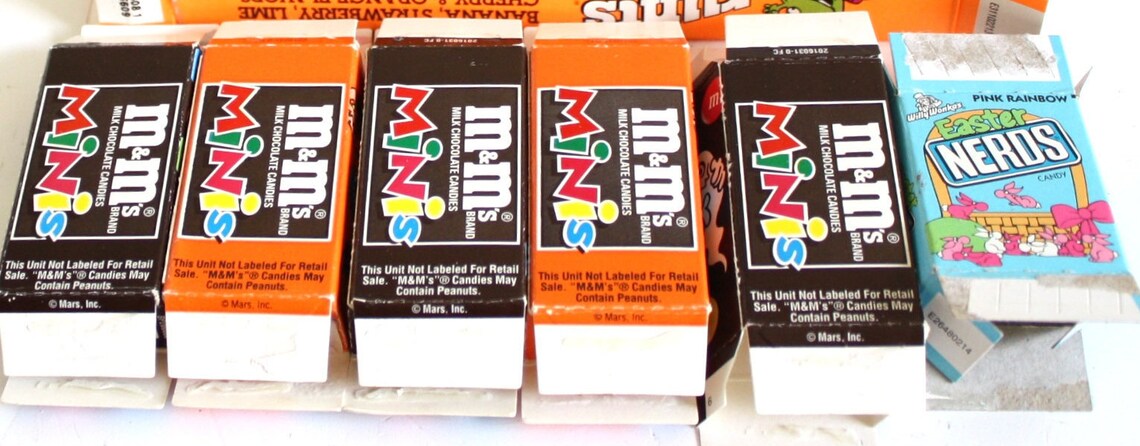 M&M's Candy Wrapper Boxes Nerds Candy Box 1990s Candy | Etsy