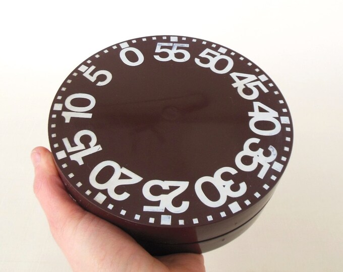 Kitchen Timer Large Wall Mount Brown 1970s Vintage Mod - Etsy