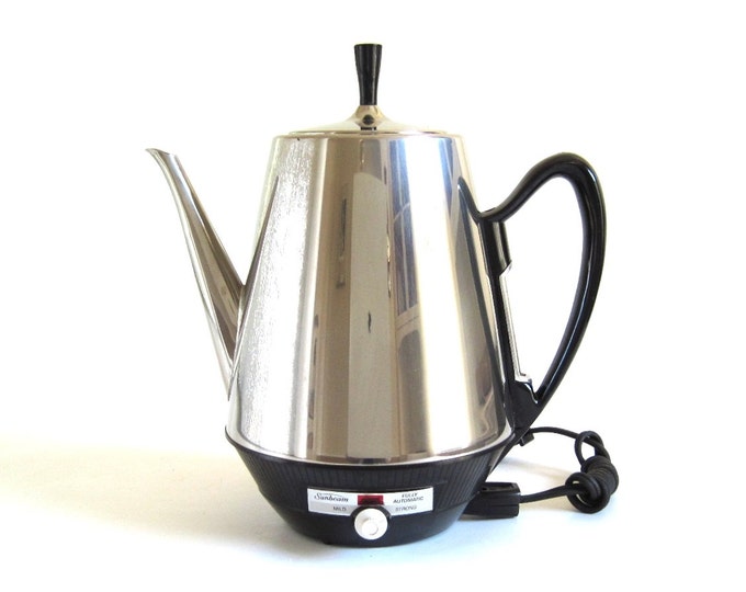 Sunbeam Coffee Percolator AP-AK Electric Coffeepot Vintage Stainless ...