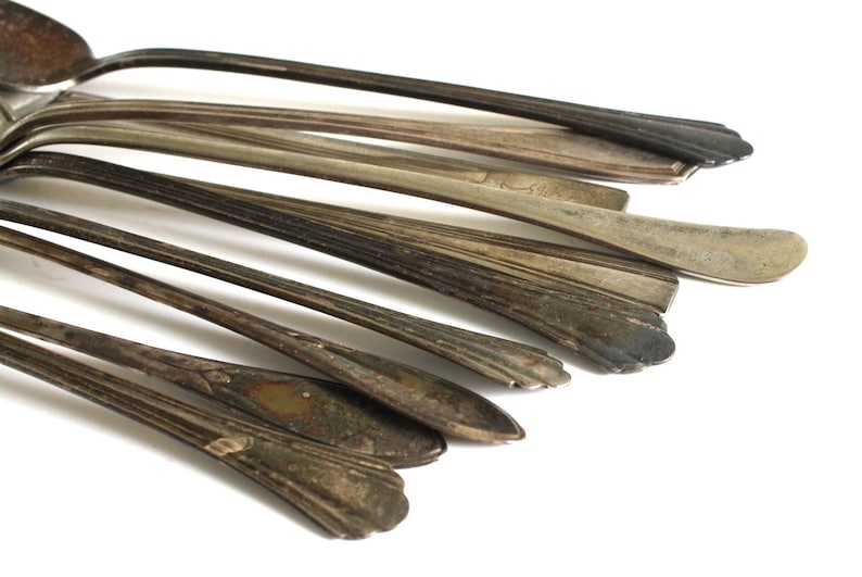 Tarnished Silverware Mismatch Flatware Set, Silverplate Silver ...
