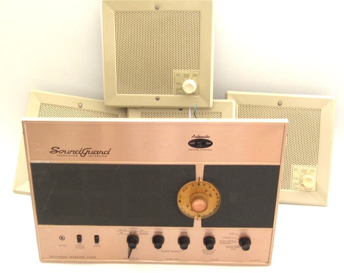 Whole House Intercom System & Speakers Vintage 1960s Soundguard ...