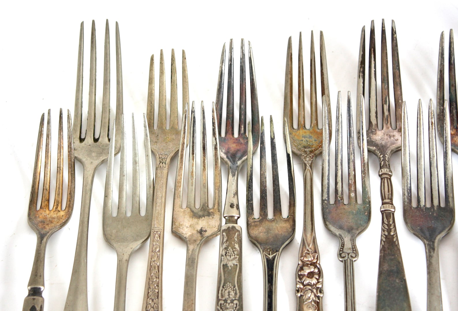 Antique Silverplate Forks Victorian Silver Flatware, Nickel Silver ...