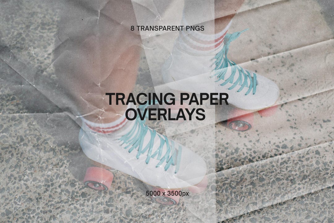 Tracing Paper Texture Overlays: Transparent Pngs for Design (digital ...