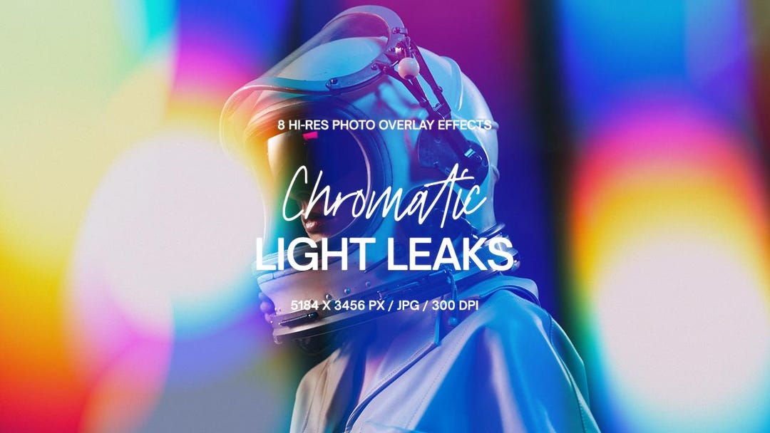 Chromatic Light Leaks Photo Overlays: Colourful Film Light Effects - Etsy