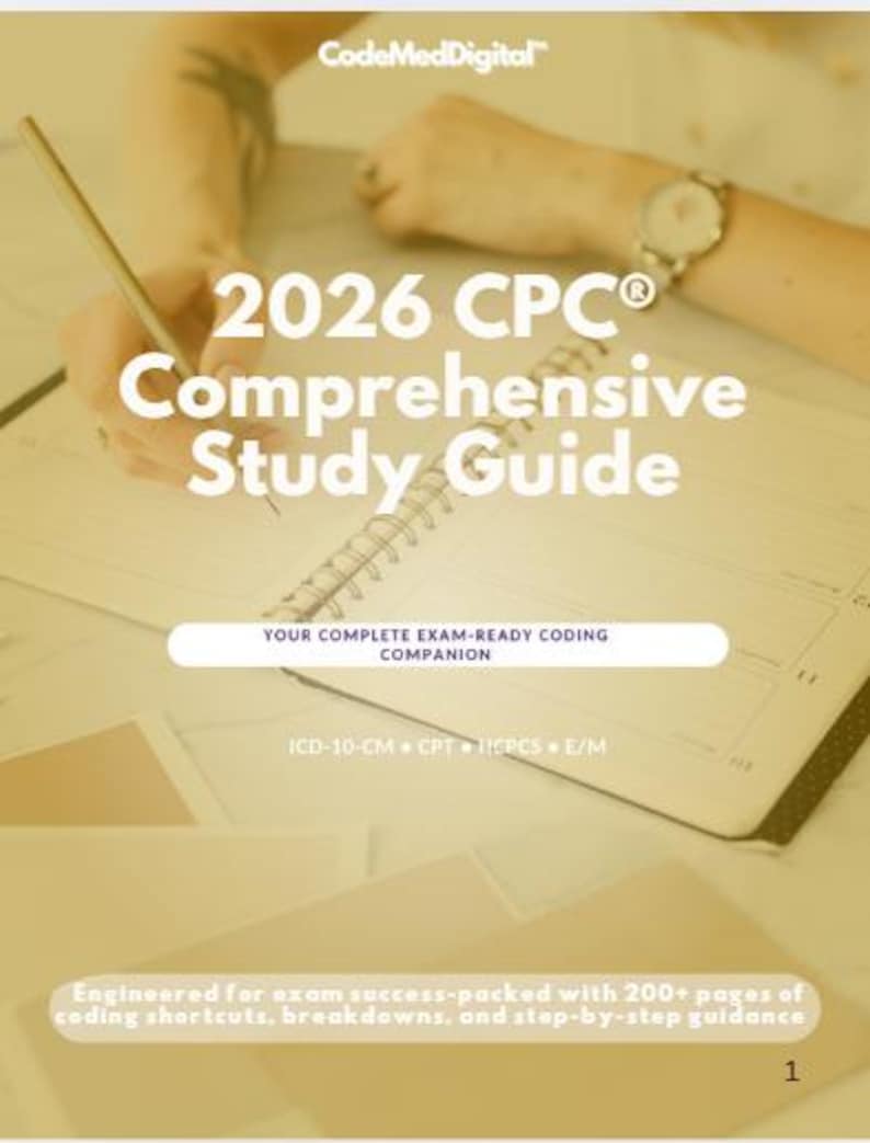 Buy 2026 CPC Study Guide & 10 Free Case Studies – Medical Coding Exam ...