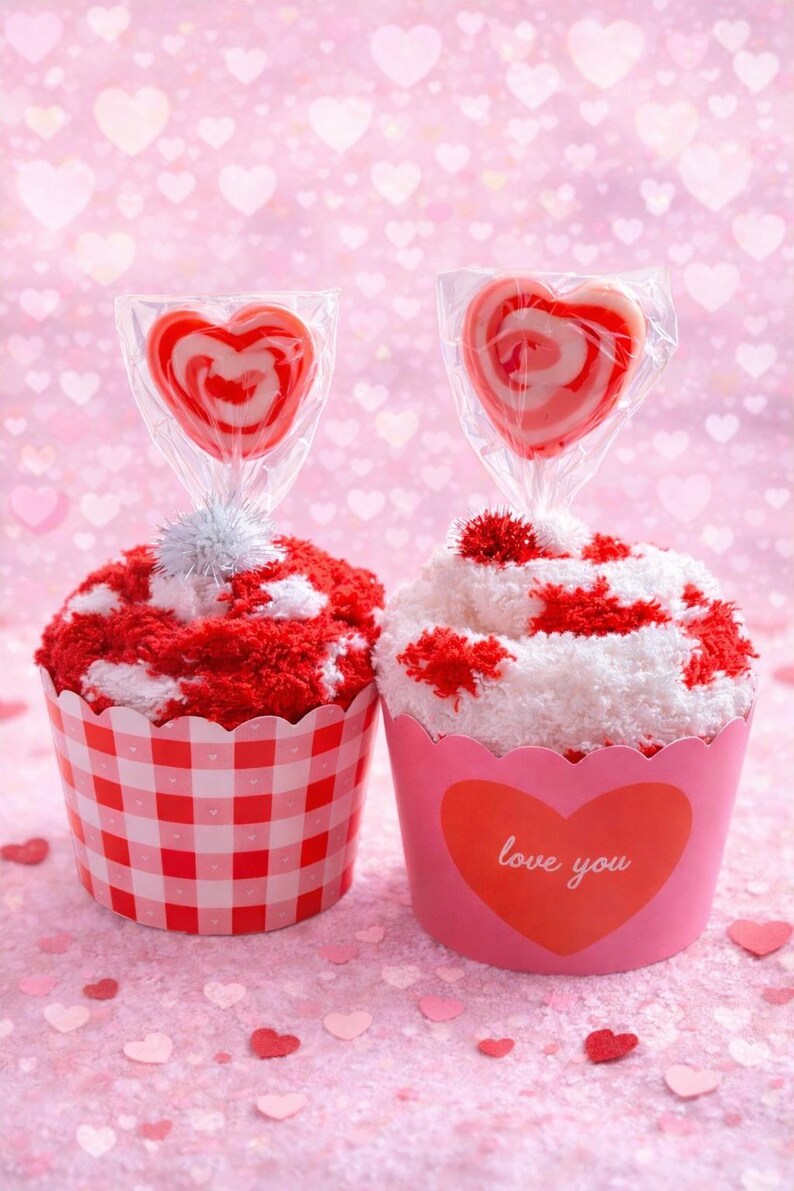 Something Sweet and Cozy Feet - Valentine’s Sock Cupcake Gift. - Etsy