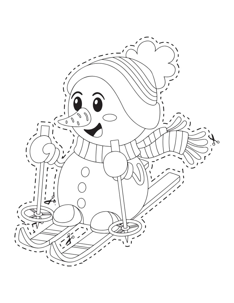 50 Scissor Skill Coloring Pages - Etsy