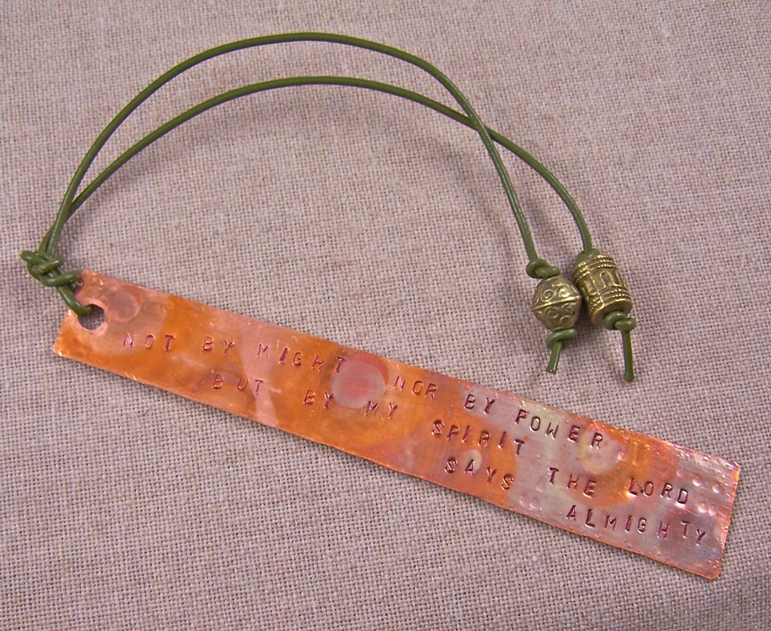 Bible Faith Quote Bookmark Hammered Engraved Copper / Torch - Etsy