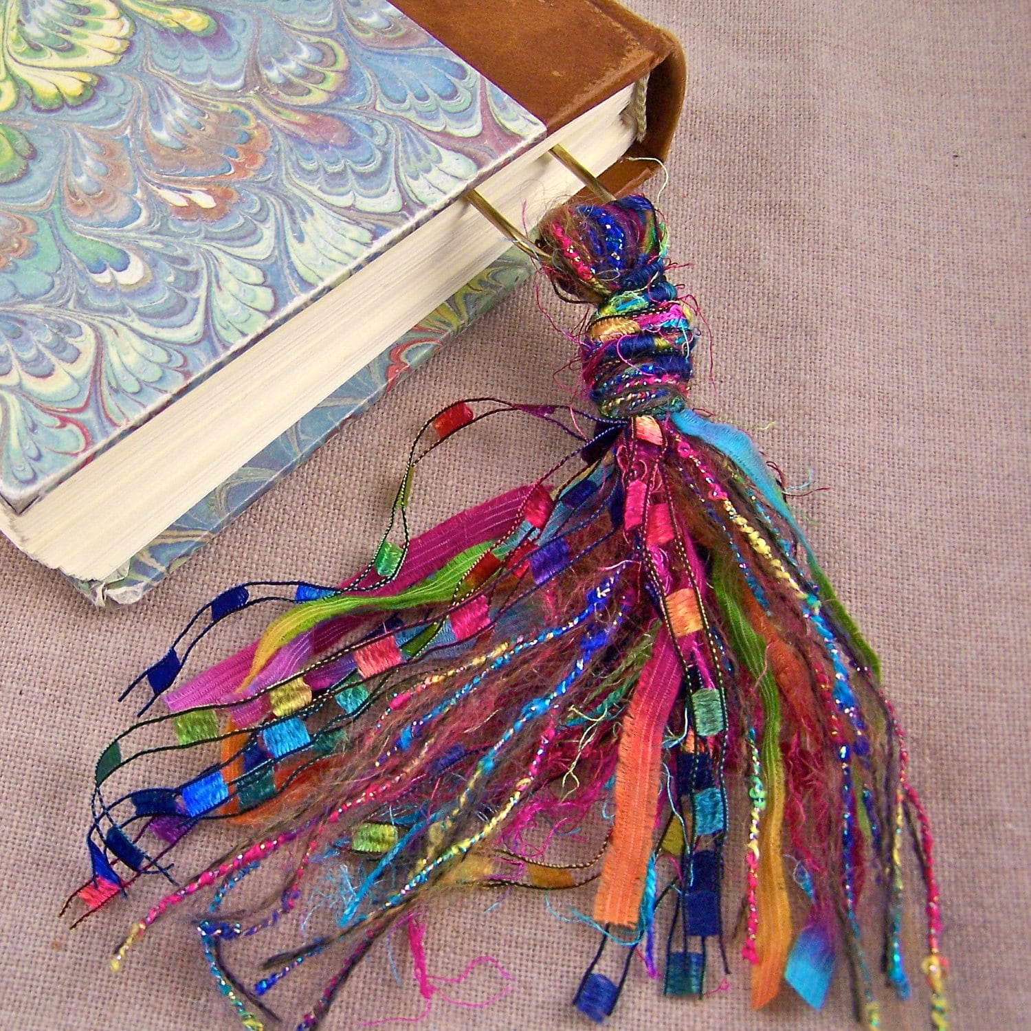 Rainbow Tassel Bookmark - BIG 4" Oversized Paperclip & Fancy Rainbow ...