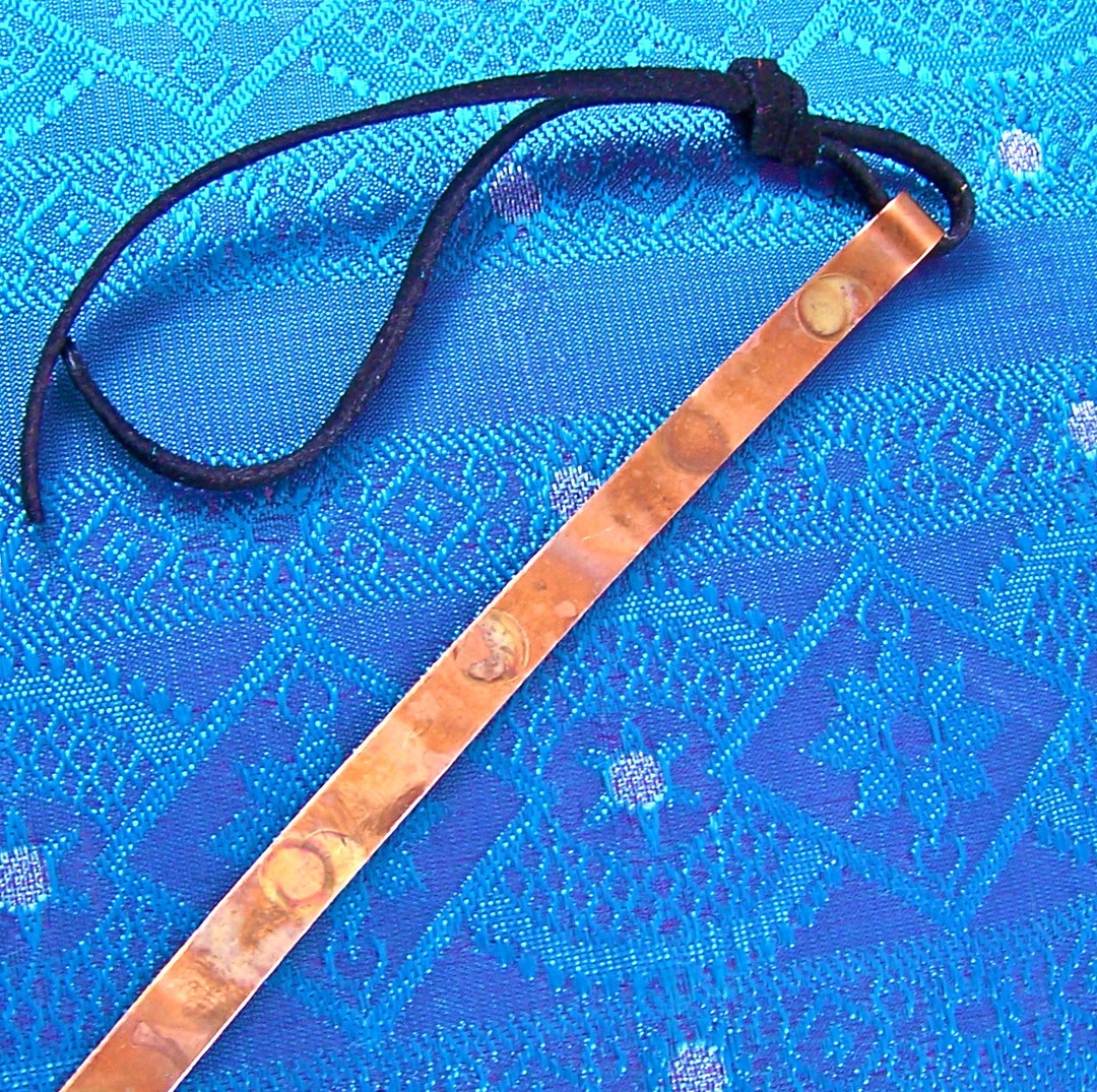 Personalized Bookmark - Torch Flame Patina Hand Stamped Hammered Copper ...