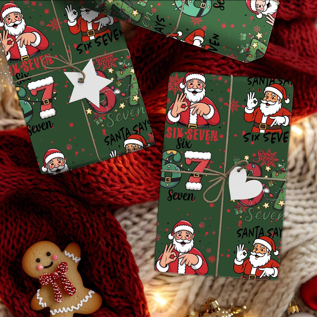 67 Wrapping Papers, 67 Meme Funny Christmas Gift Wrap, Brain Rot, Funny ...