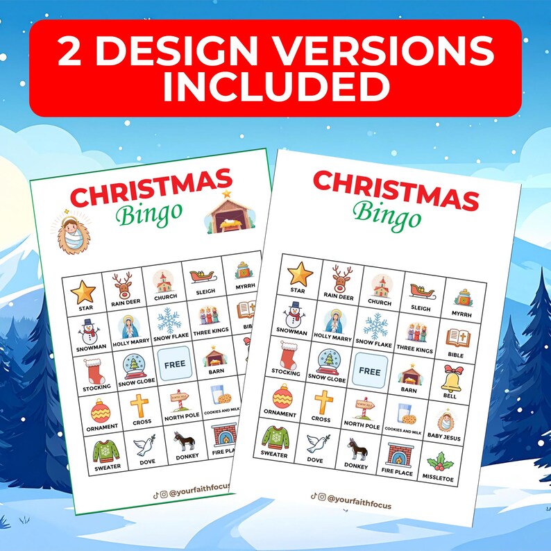 Christian Christmas Bingo Game: 25 Nativity Cards (digital Download) - Etsy