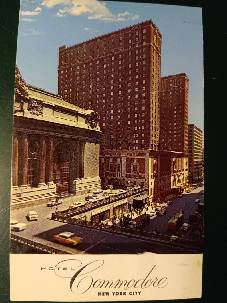 Hotel Commodore -new York City - Vintage Postcard - Etsy