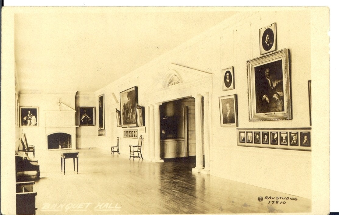 Banquet Hall - Vintage Postcard - Etsy