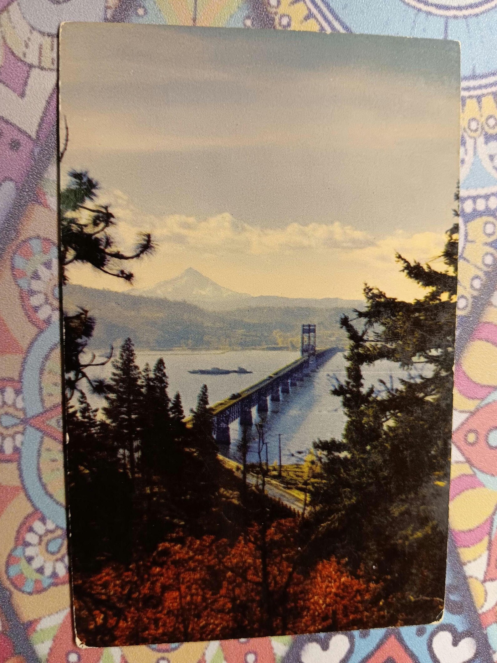 White Salmon - Hood River Interstate Bridge -vintage Postcard - Etsy