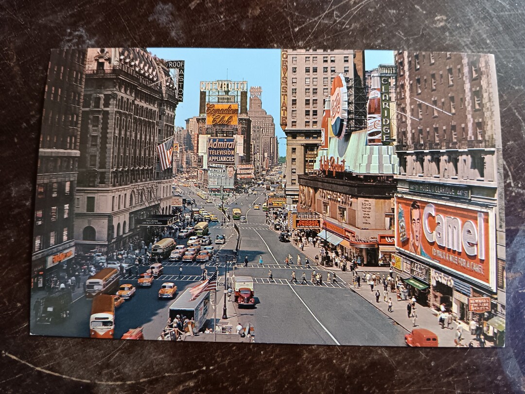 Times Square crossroads of the World New York City Vintage Postcard - Etsy
