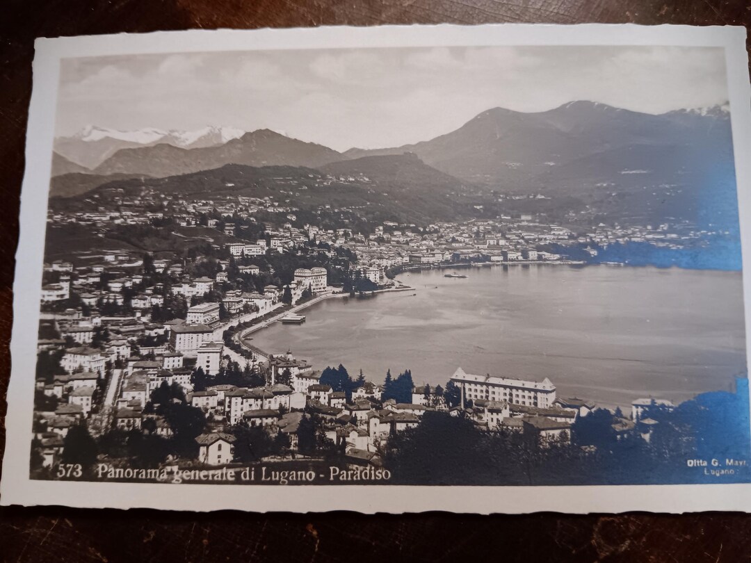 Panorama Generale Di Lugano - Paradiso - Vintage Postcard - Etsy