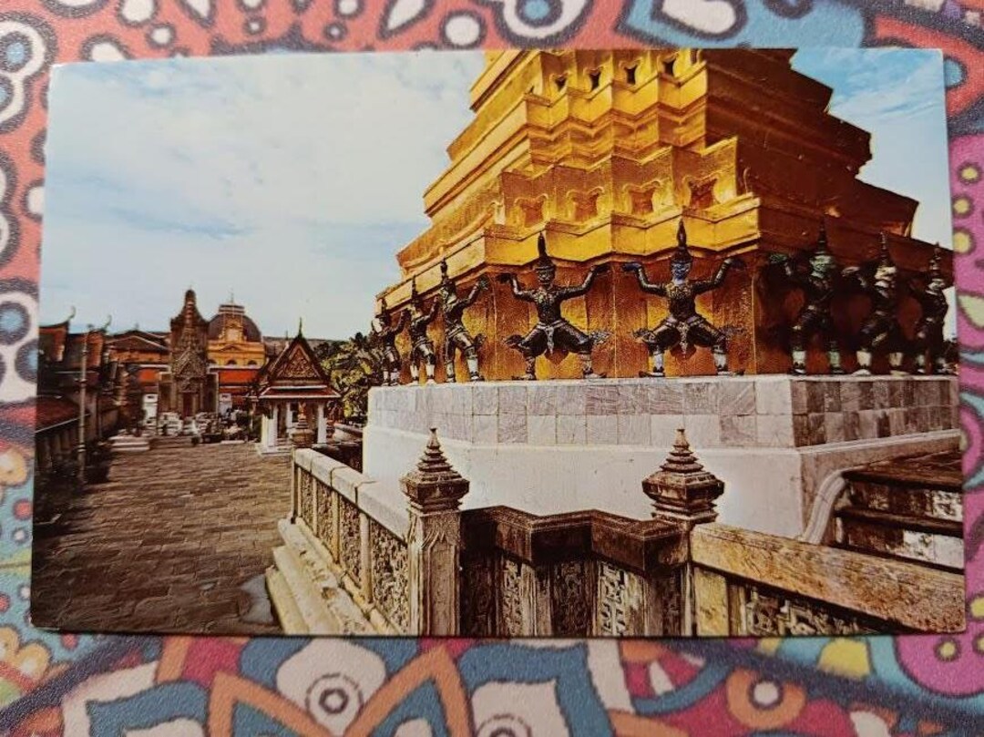Base of South Chedi on Pantheon Platform - Temple of Emerald Buddha ...