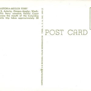 Astoria-megler Ferry - Oregon-megler, Washington Ferry - Vintage ...