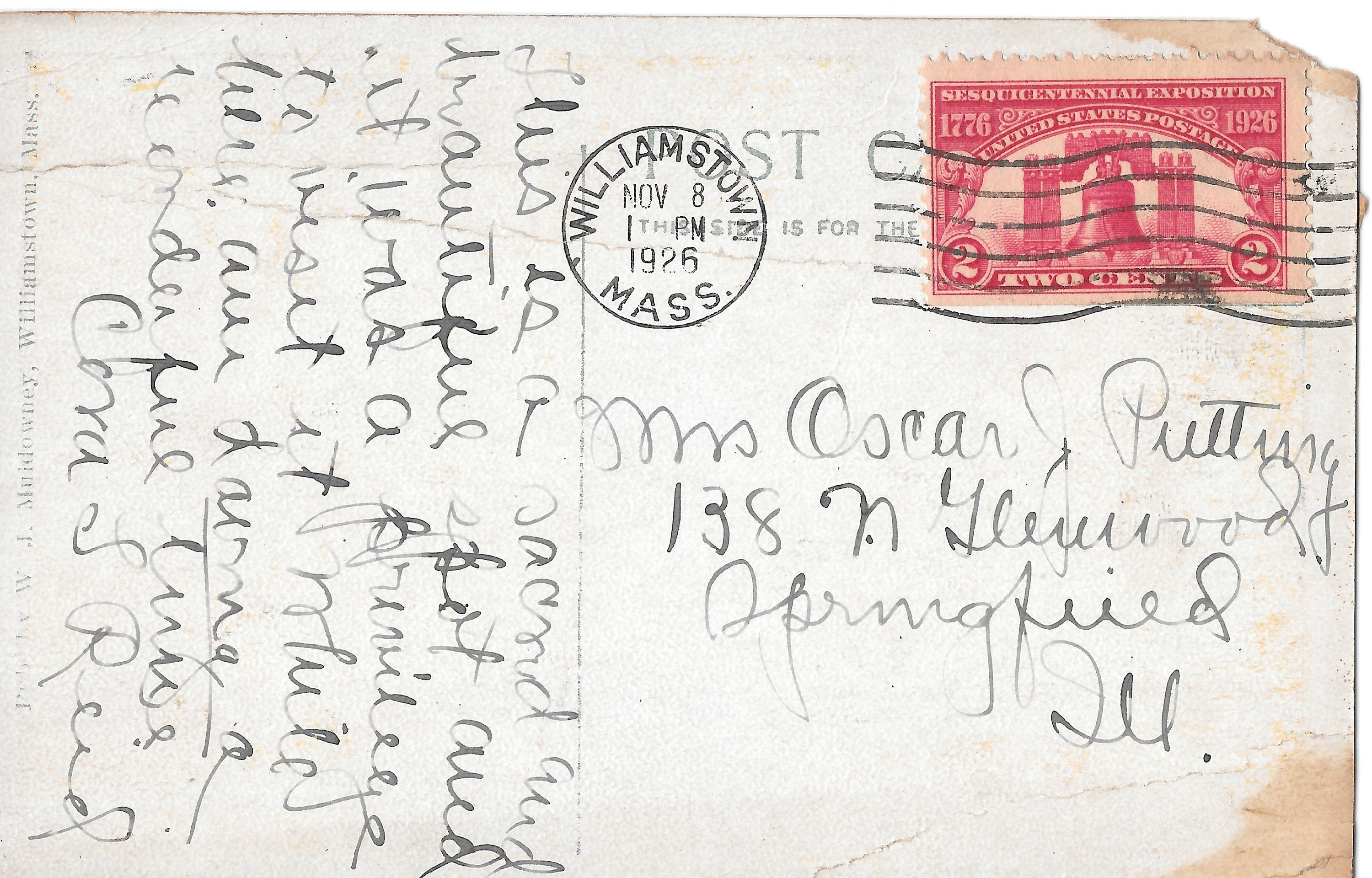 Haystack Monument - Mission Park - Williamstown, Massachusetts - 1926 ...