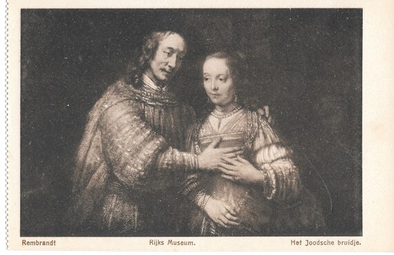 The Jewish Bride Rembrandt Rijksmuseum Vintage Postcard - Etsy