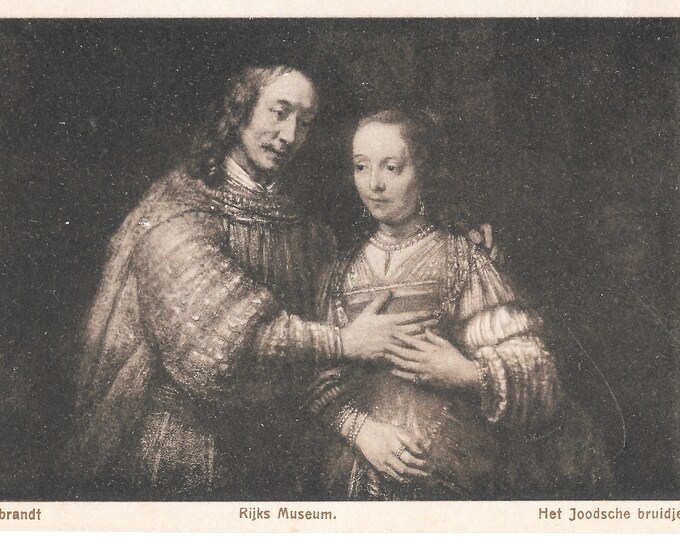The Jewish Bride - Rembrandt - Rijksmuseum - Vintage Postcard - Etsy