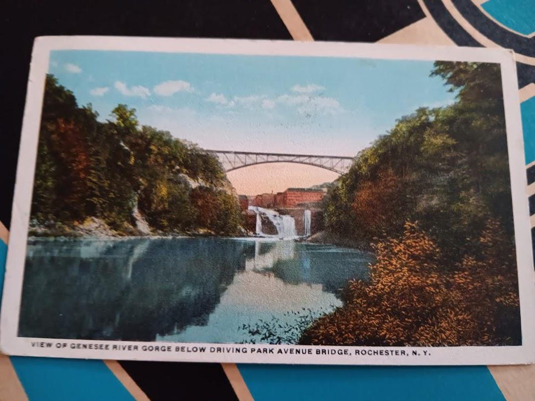 View of Genesee River Gorge Below Driving Park Avenue Bridge ...