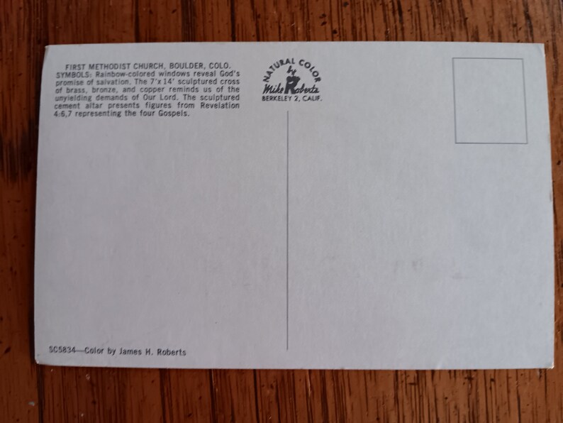 First Methodist Church - Boulder, Colorado - Vintage Postcard - Etsy