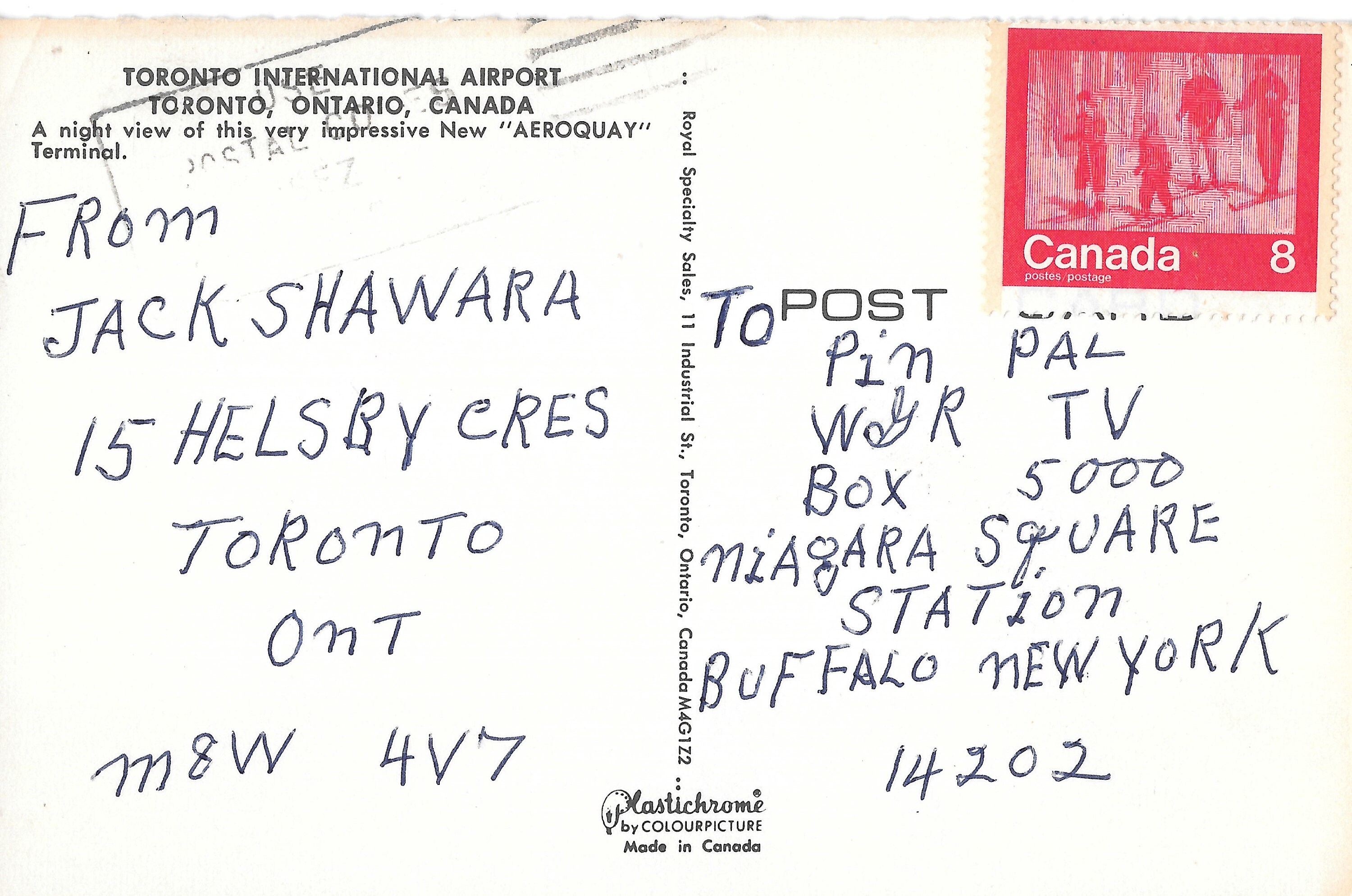 Toronto International Airport Toronto, Ontario, Canada Vintage Postcard ...