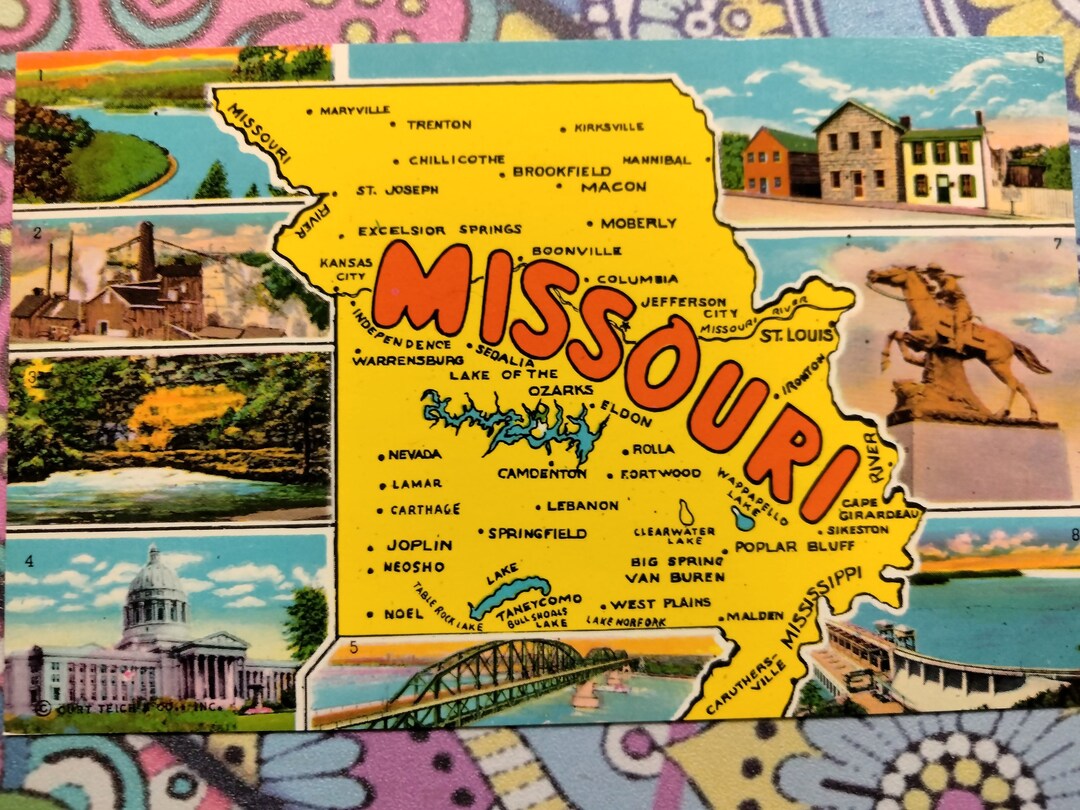 Visit Missouri - the "show Me State" - Vintage Postcard - Etsy