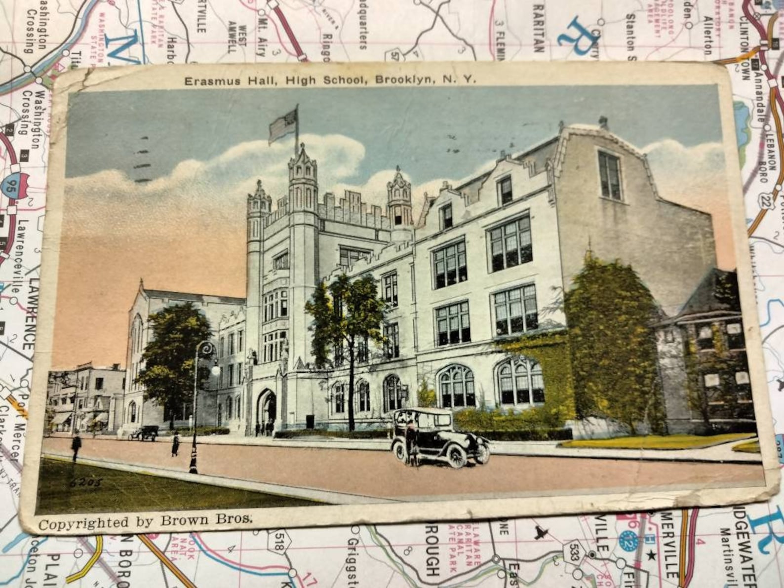 Erasmus Hall High School Brooklyn, New York 1922 Vintage Postcard - Etsy