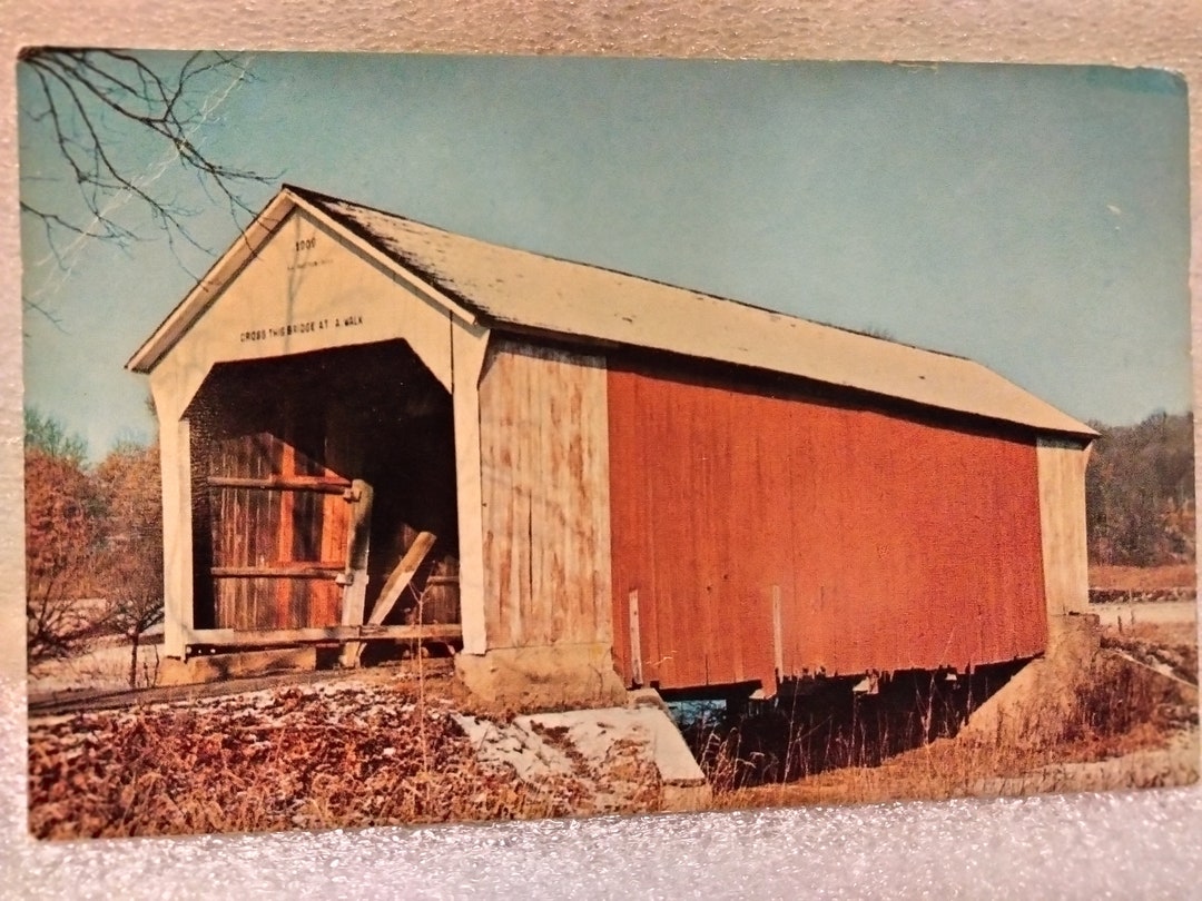 Phillips Bridge - Over Big Pond in Parke County -postcard - Etsy